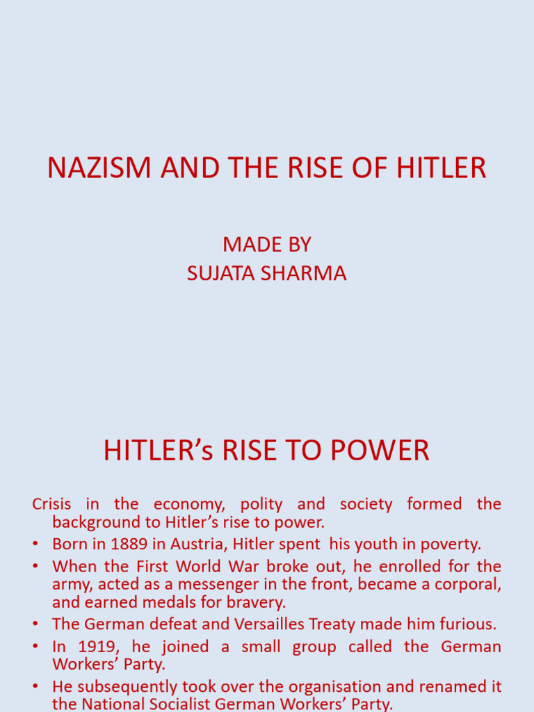 Nazism and the Rise of Hitler-ppt | PDF | Nazi Germany | Adolf Hitler