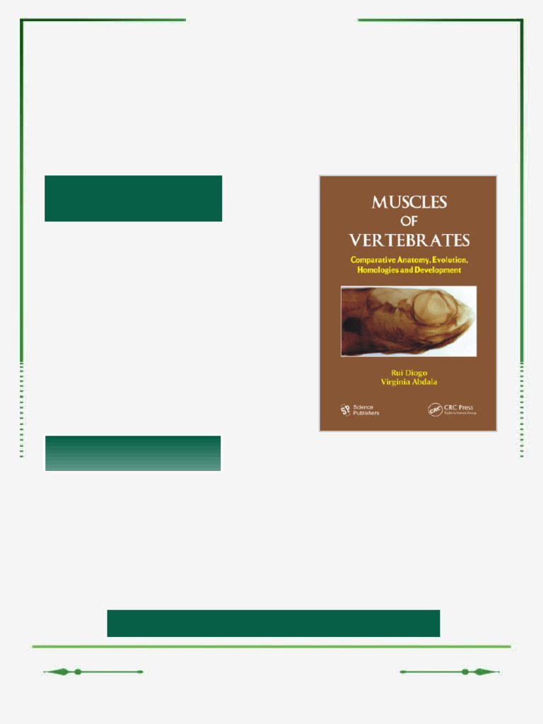 Muscles of Vertebrates Comparative Anatomy Evolution Homologies and ...
