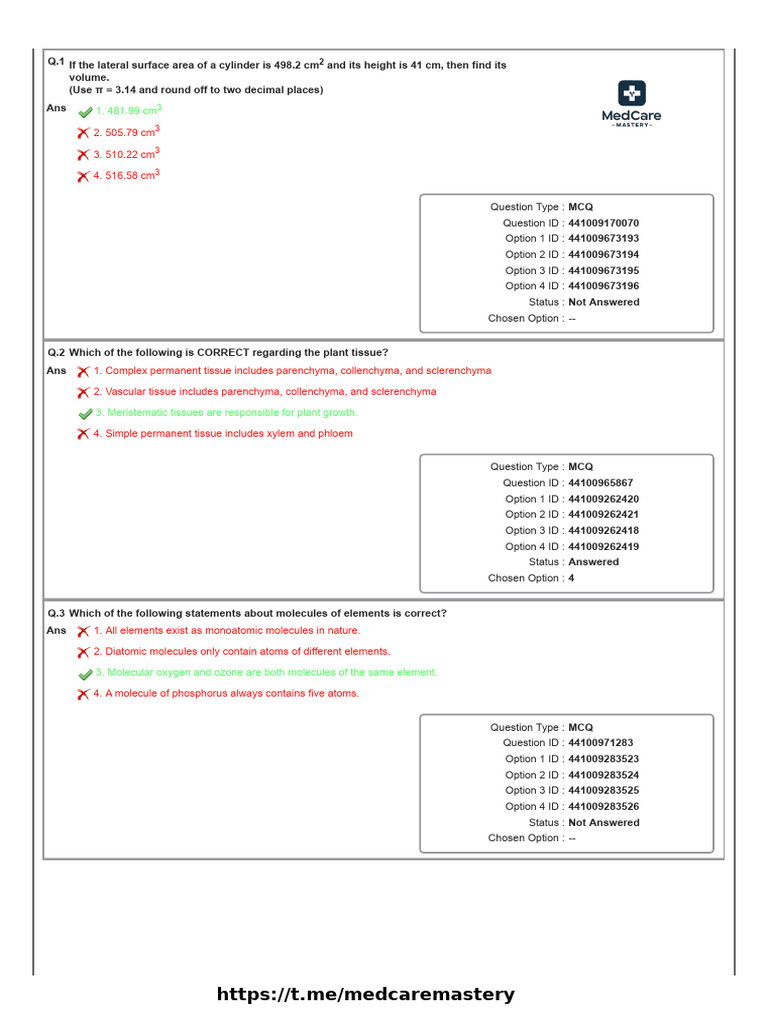 RRB 3rd Shift Answer Key 2025.PDF | PDF | Tissue (Biology)
