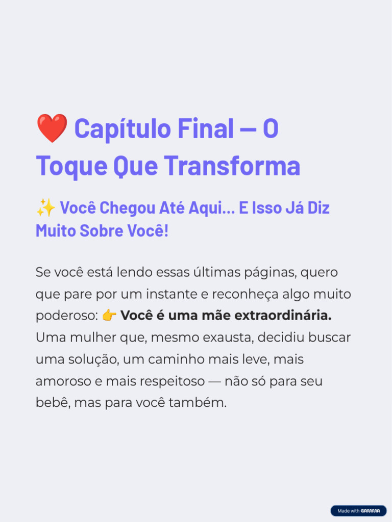 Capitulo Final O Toque Que Transforma | PDF