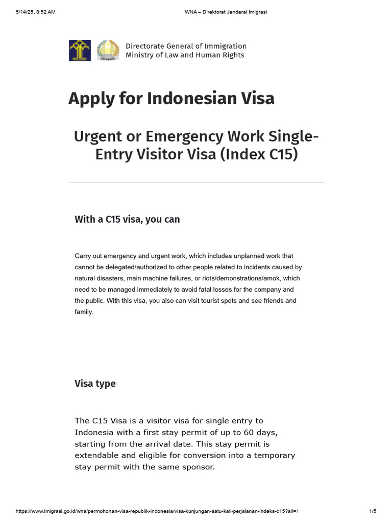 Index C15 | PDF | Travel Visa | Immigration