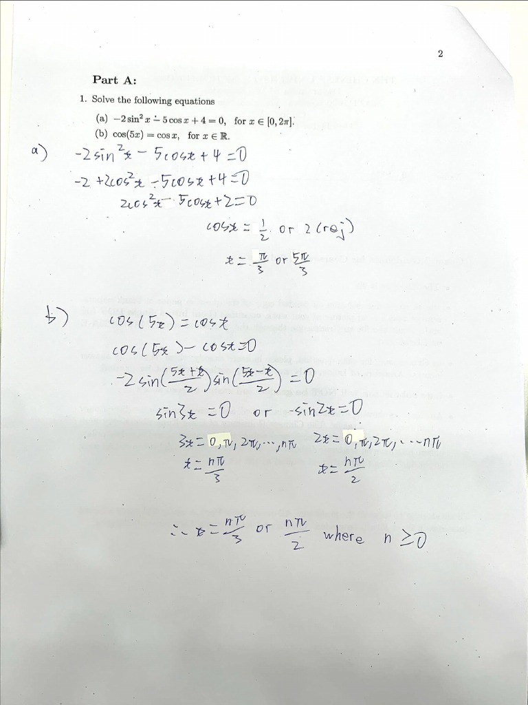 Trigonometric Equations and Functions Guide | PDF | Mathematical ...
