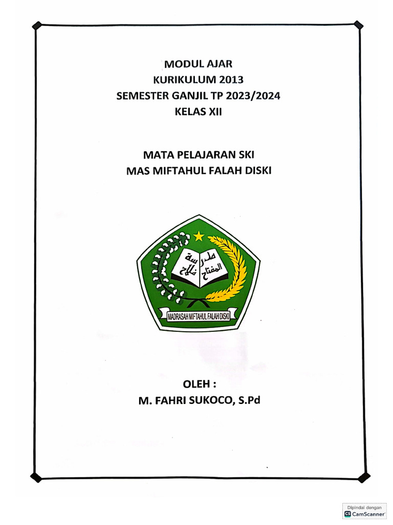 Mapel Ski Kelas Xll | PDF