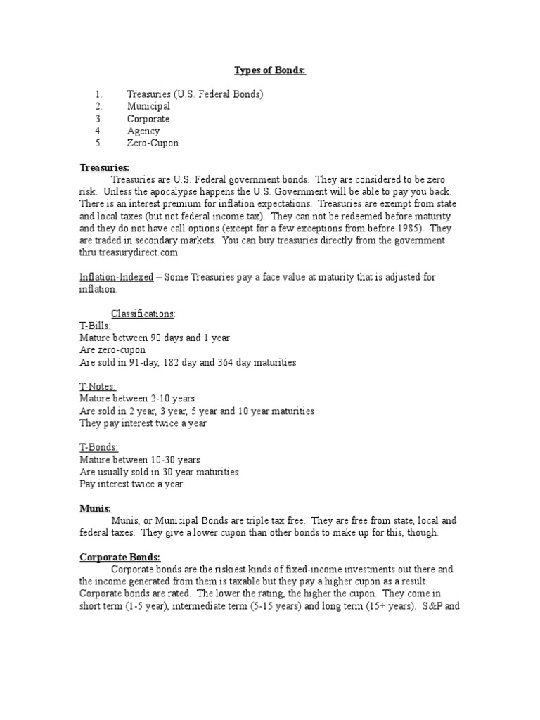 Econ Bonds | PDF | United States Treasury Security | Bonds (Finance)