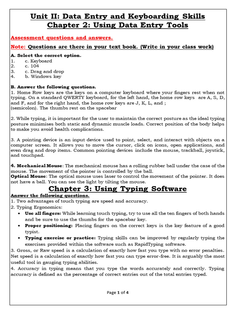 Data Entry and Typing Skills Guide | PDF | Computer Keyboard | Text