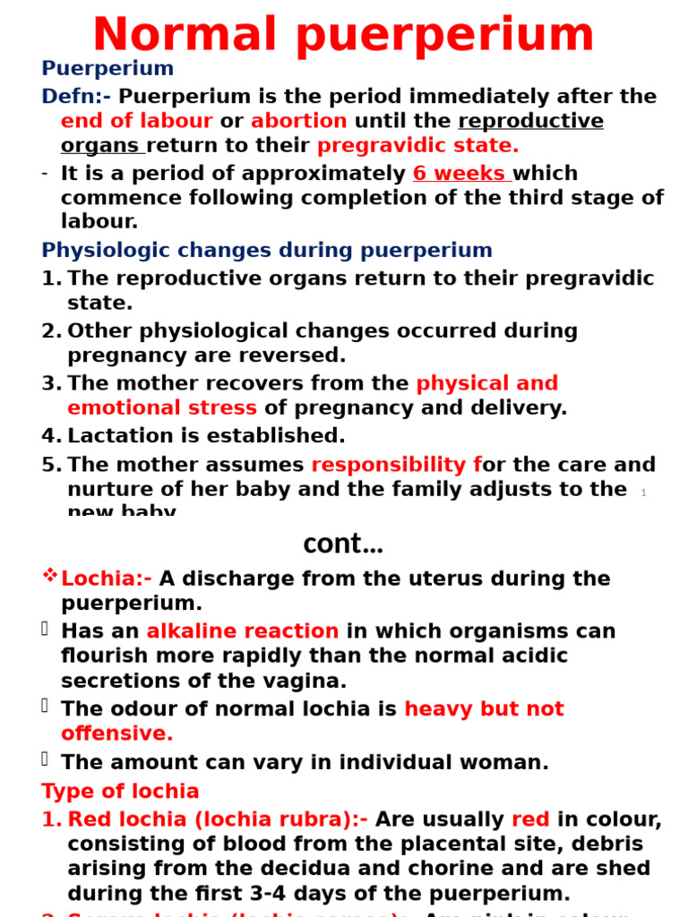 10. Normal puerperium | PDF | Postpartum Period | Childbirth