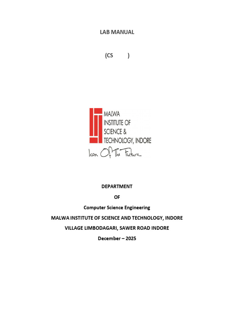 Lab Manual Format-1 | PDF