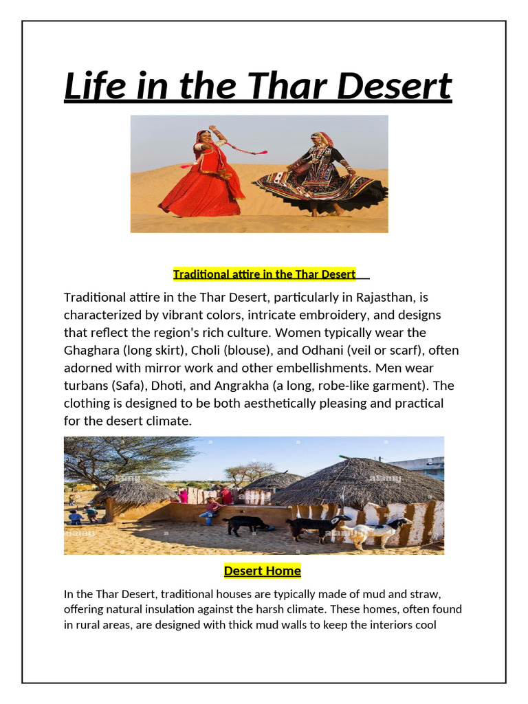 Life in Thar Desert | PDF