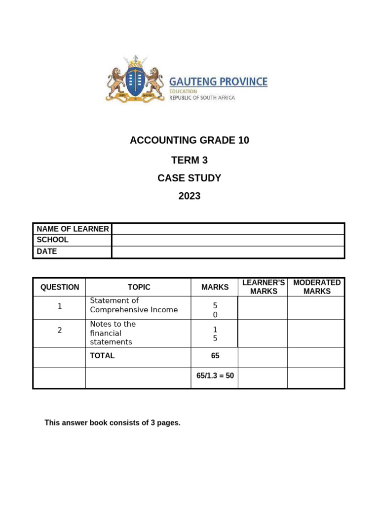 Grade 10 Provincial Case Study AB 2023 | PDF
