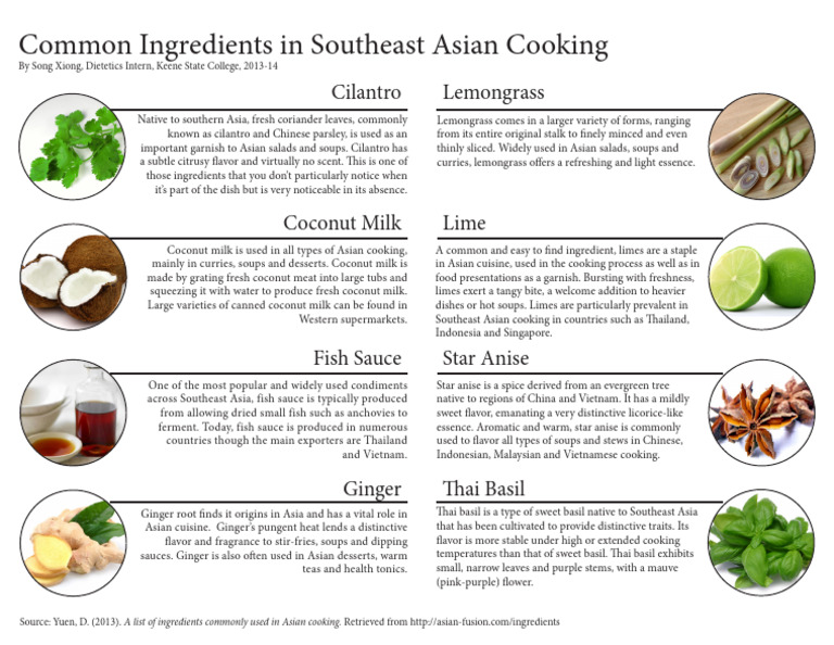 Common Ingredients in Southeast Asian Cooking | PDF | Thai Cuisine ...
