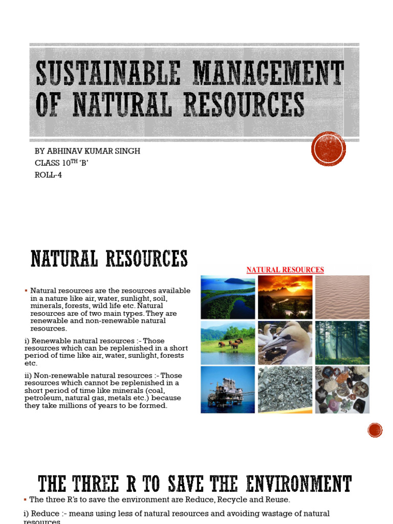 Sustainable Natural Resource Management | PDF | Forests | Coal