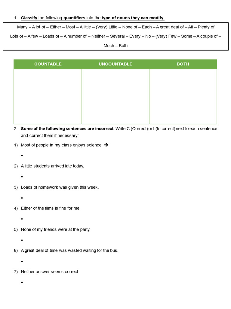 Quantifiers 2on Bat | PDF