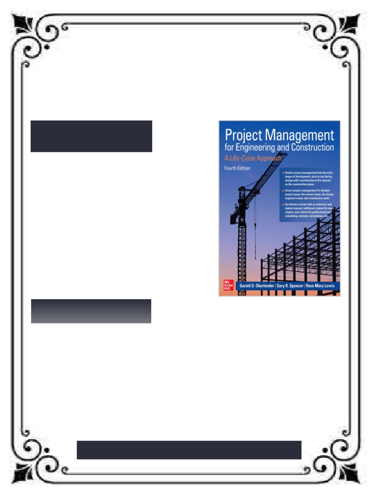 Project Management for Engineering and Construction: A Life-Cycle Approach Fourth Edition Garold ...