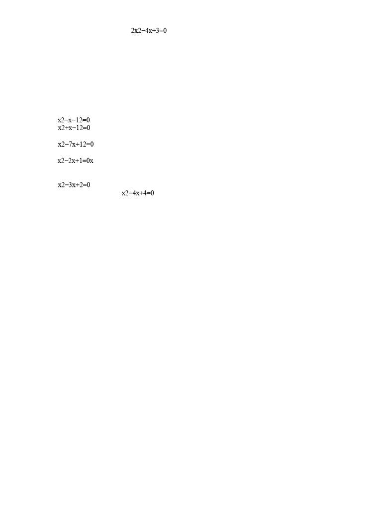 CH. 4 Question Paper | PDF | Quadratic Equation | Equations