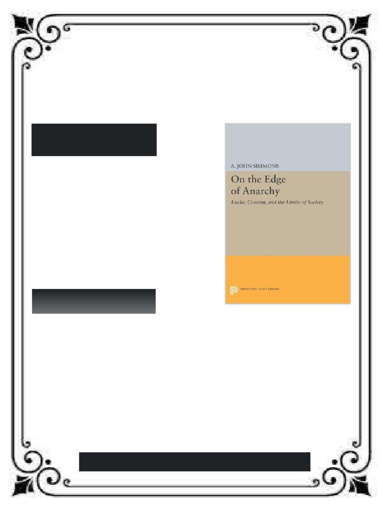 On the Edge of Anarchy Locke Consent and the Limits of Society A. John ...