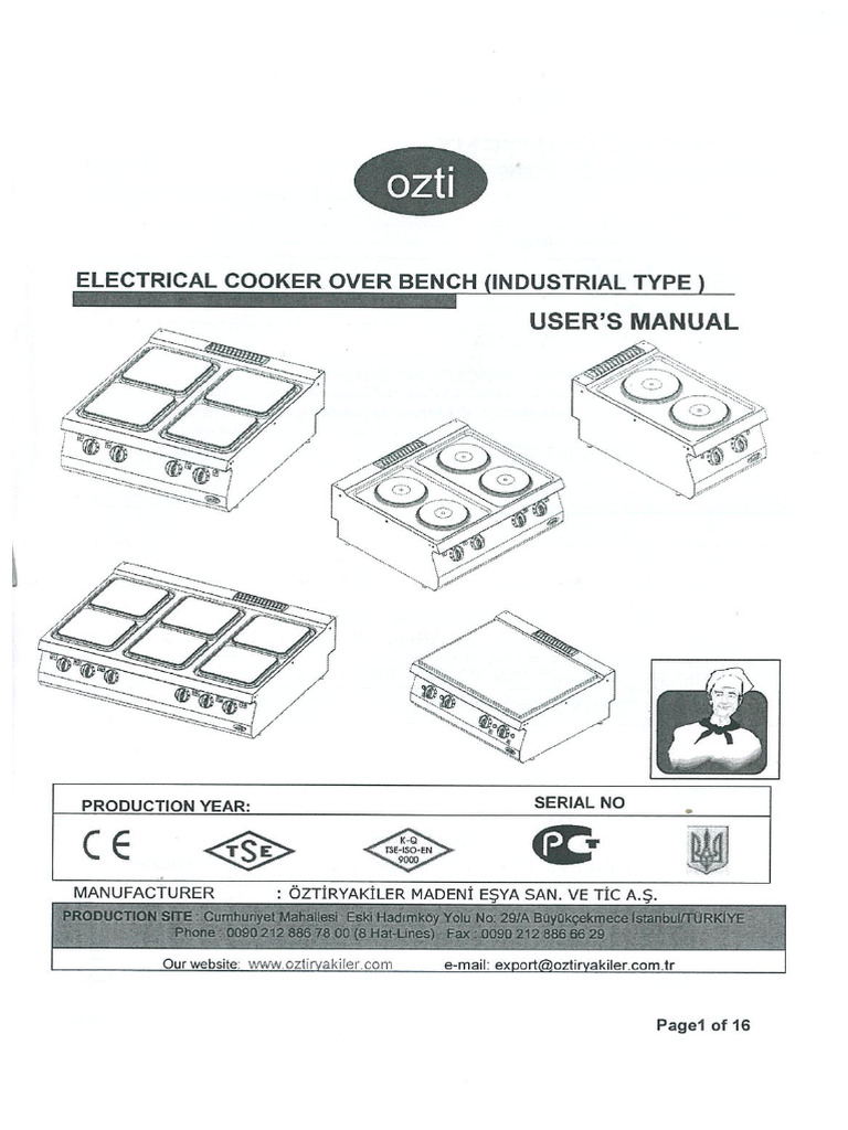 e. 10 Ozti - Electric Cooker | PDF