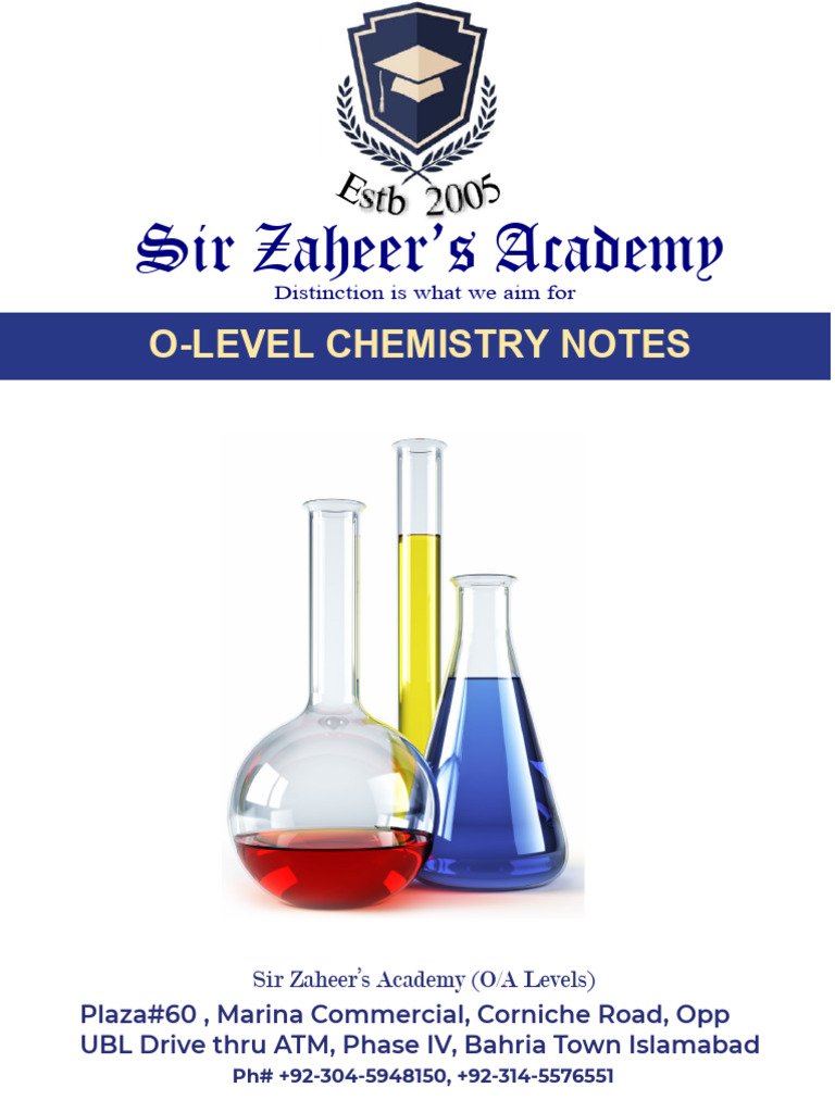 OL Chemistry Notes | PDF | Atomic Nucleus | Atoms
