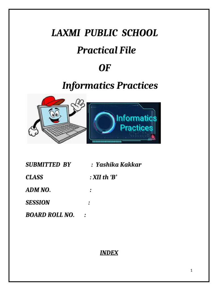 Informatics Practices Practical File | PDF | Histogram | Chart
