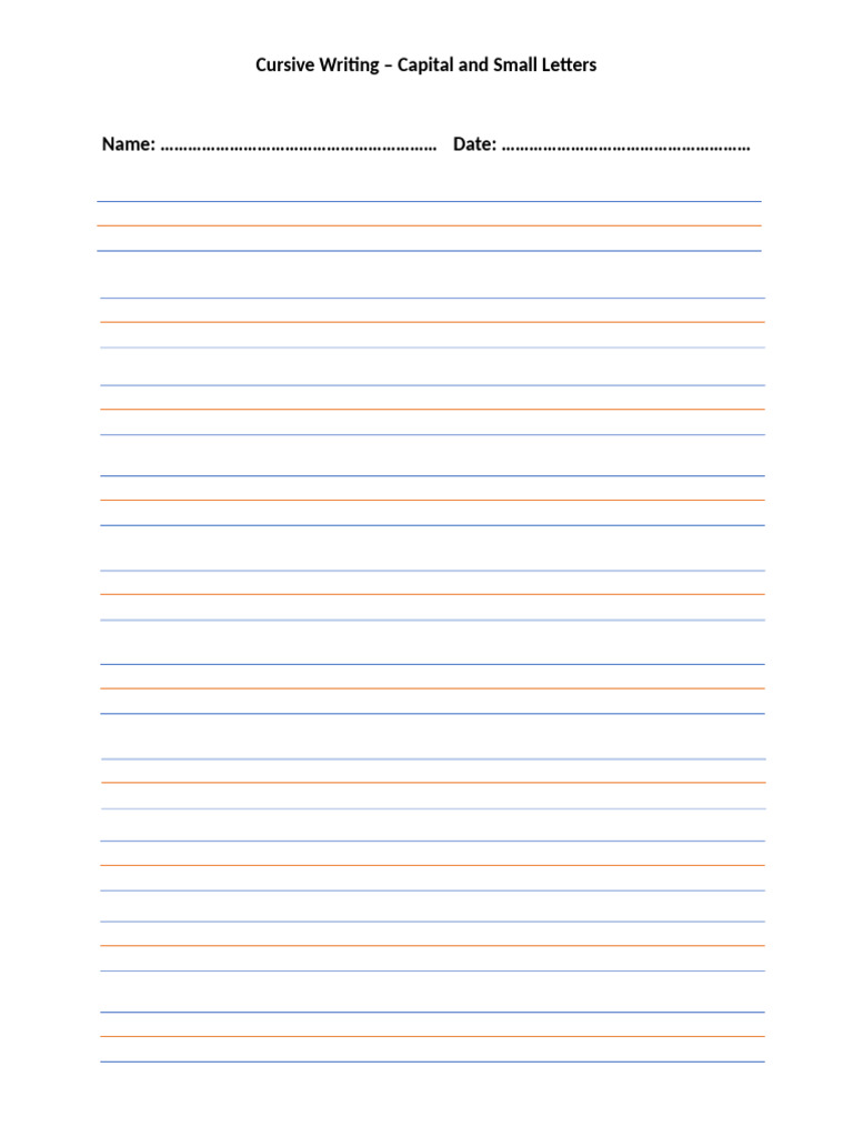 Cursive Writing | PDF