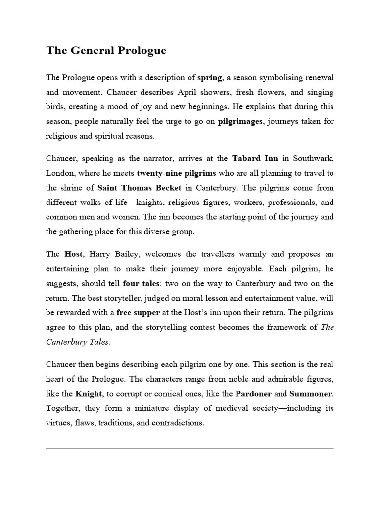 The General Prologue | PDF