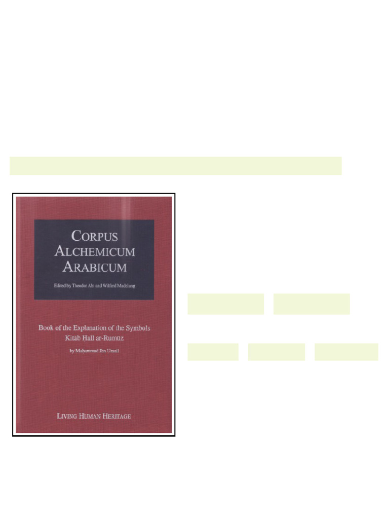 (Ebook) Kitab Hall ar-Rumuz / Book of the Explanation of Symbols by ...