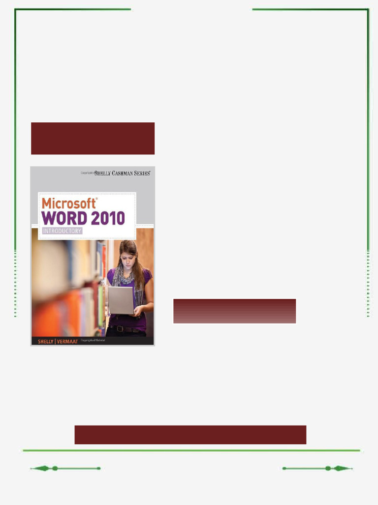 Microsoft Word 2010 Introductory Shelly Cashman Series r Office 2010 ...