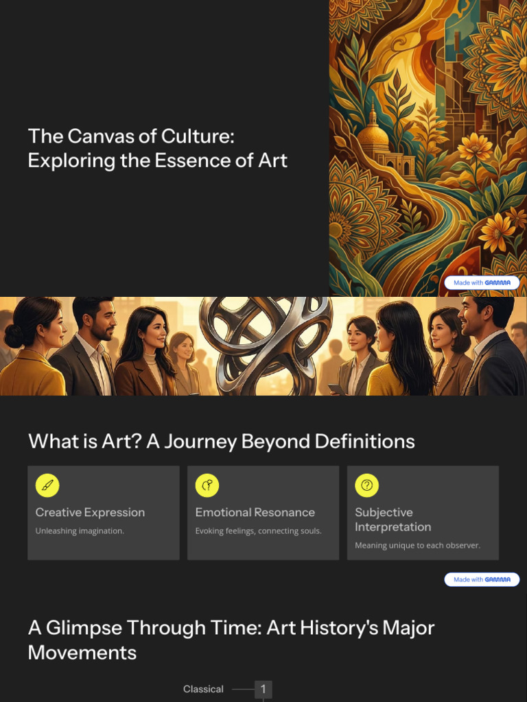 The Canvas of Culture Exploring The Essence of Art | PDF | The Arts ...
