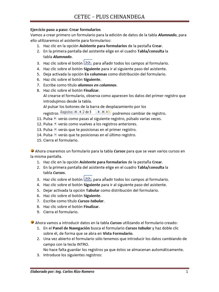 CLASE PRACTICA FORMULARIOS | PDF | Botón (Computación) | Ventana (informática)