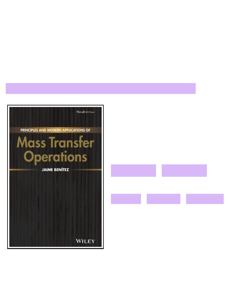 Principles and Modern Applications of Mass Transfer Operations Full ...