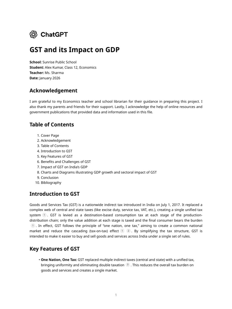 GST's Impact on India's GDP Explained | PDF | Taxes | Economies