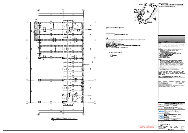 Tim2-p2-04-S-031-Level 2 Floor Beam & Slab Plan | PDF