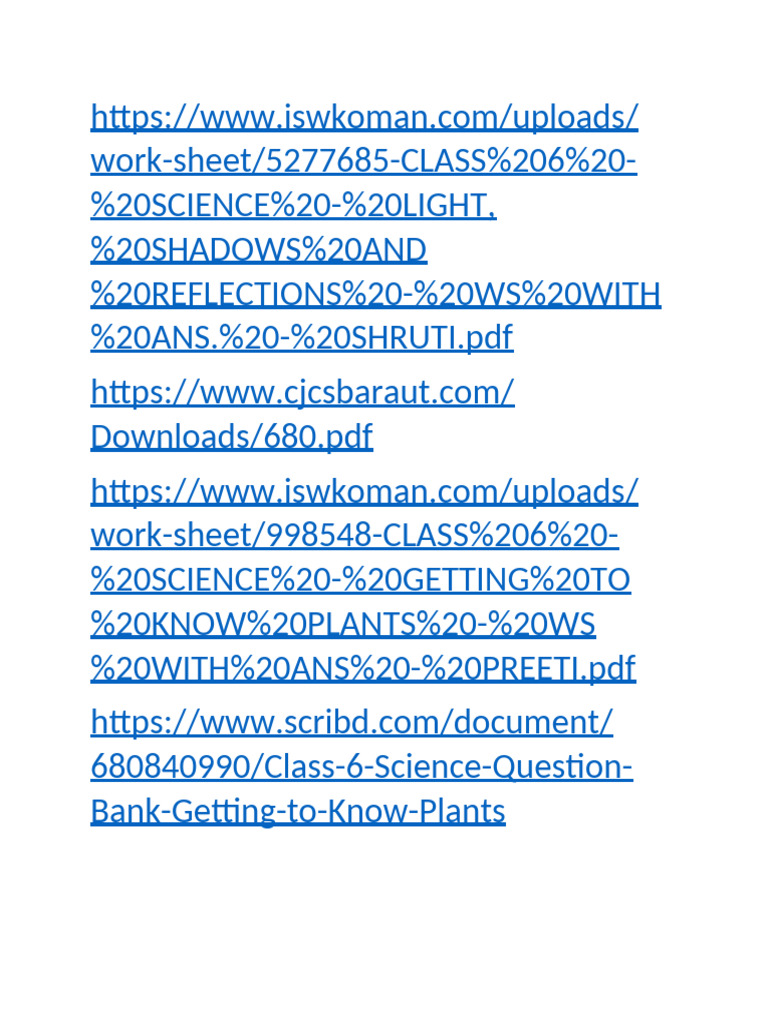 Science | PDF | Light | Shadow