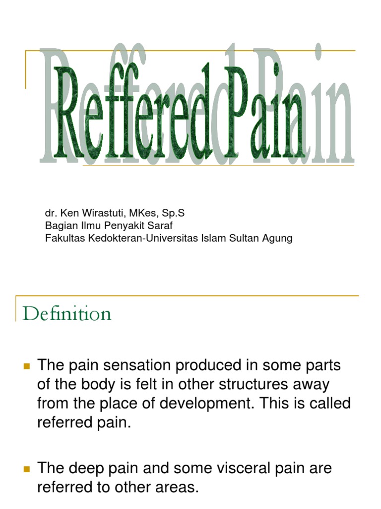 Reffered Pain | PDF | Angina Pectoris | Symptoms And Signs: General