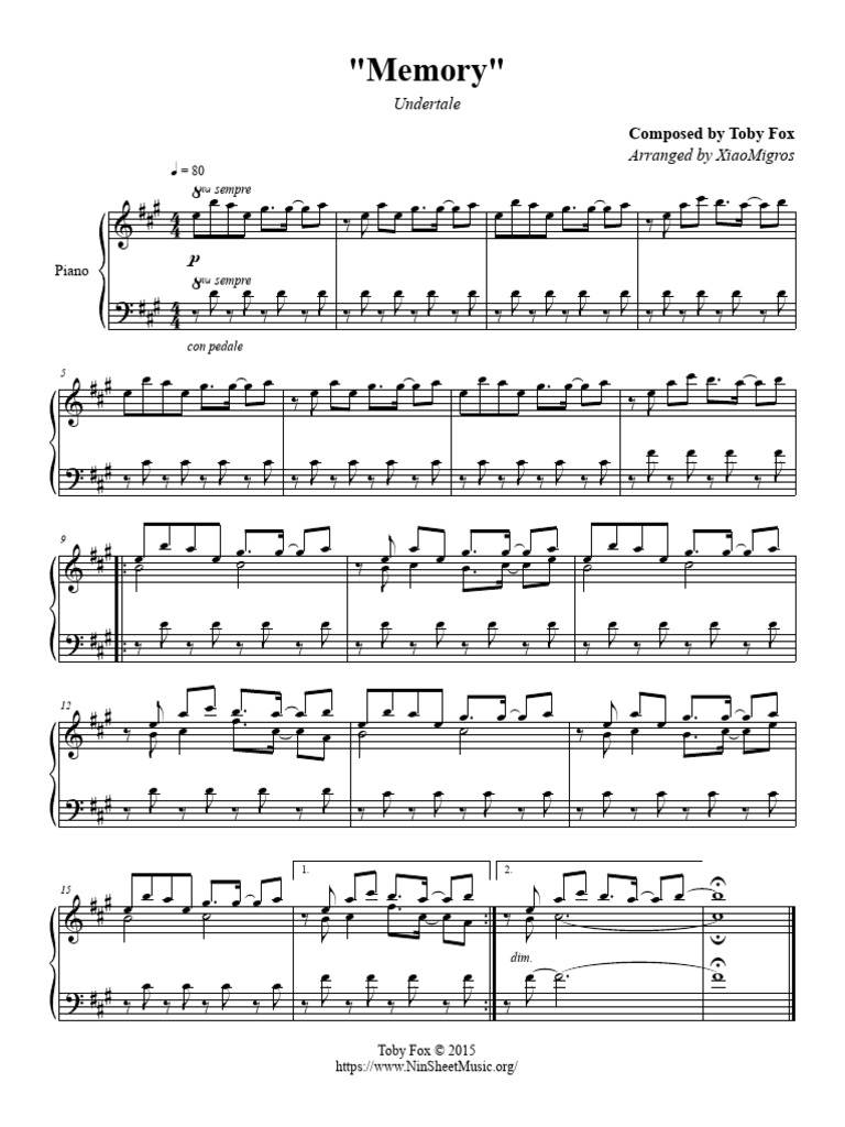 Undertale - Memory | PDF