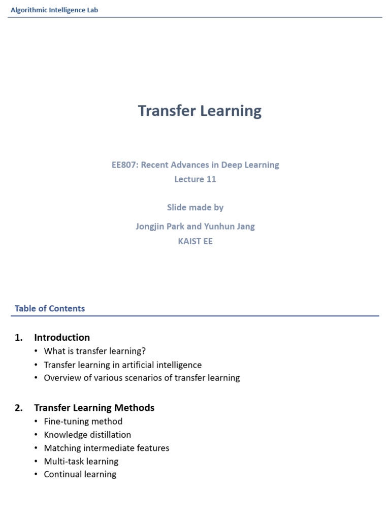 4 Transfer Learning | PDF | Learning | Artificial Intelligence