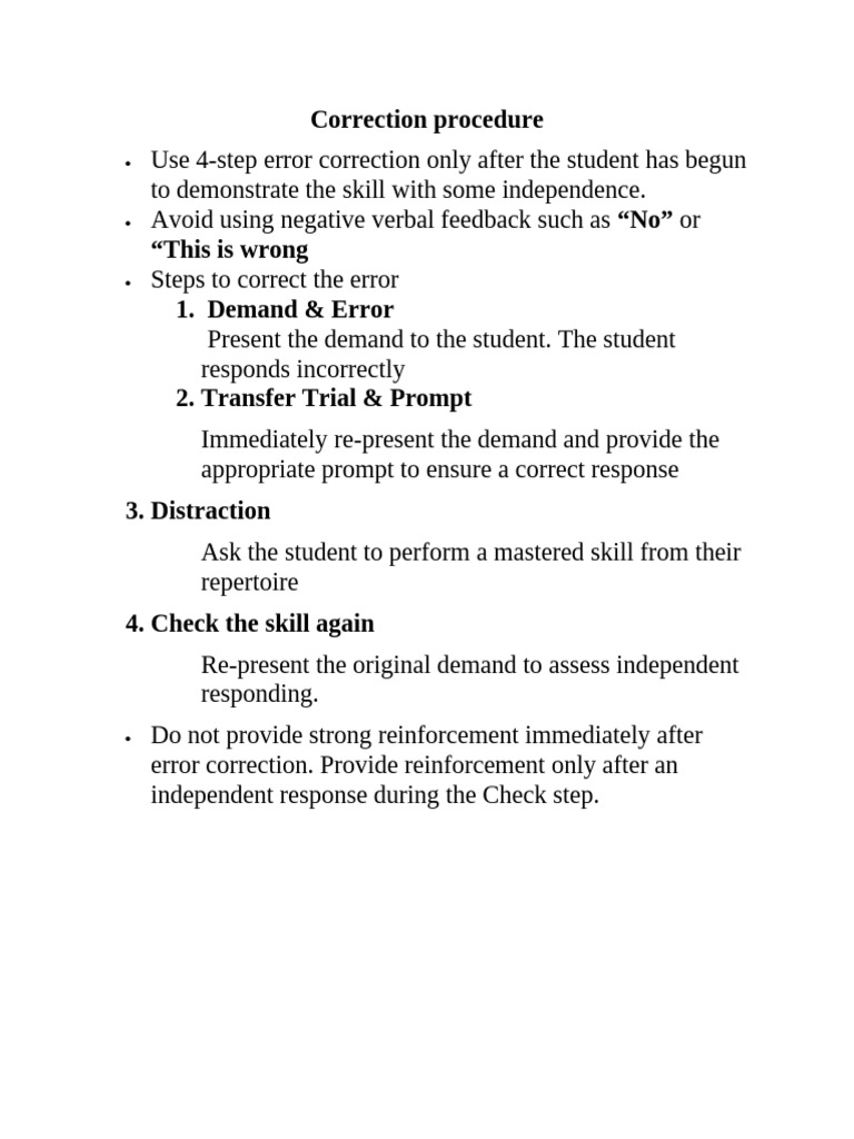 Effective 4-Step Error Correction Guide | PDF