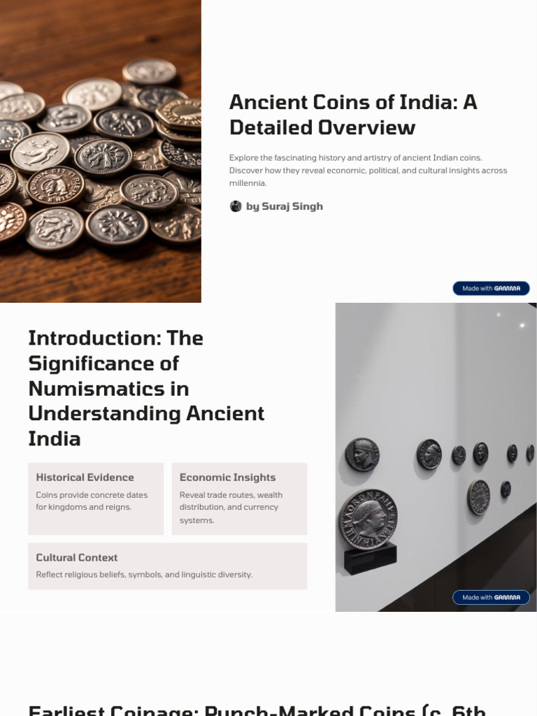 Ancient Indian Coins: History & Insights | PDF | Coins | Currency