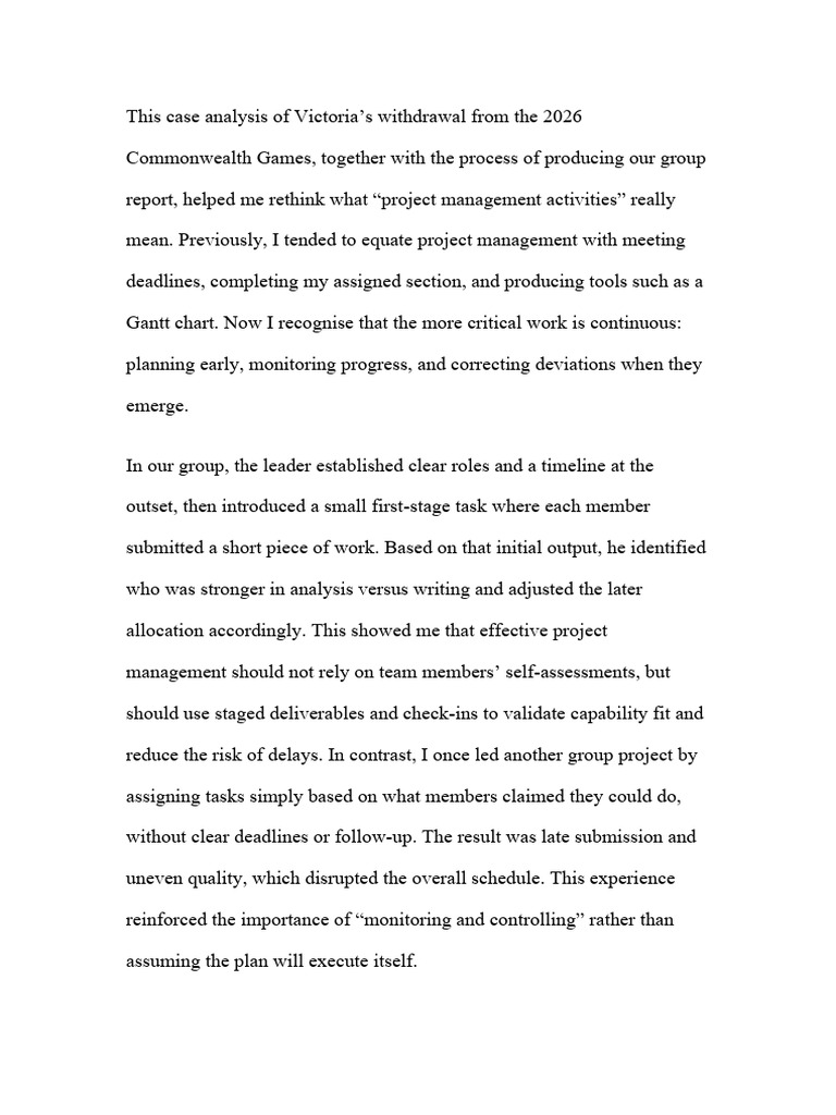 Individual Personal Reflection | PDF