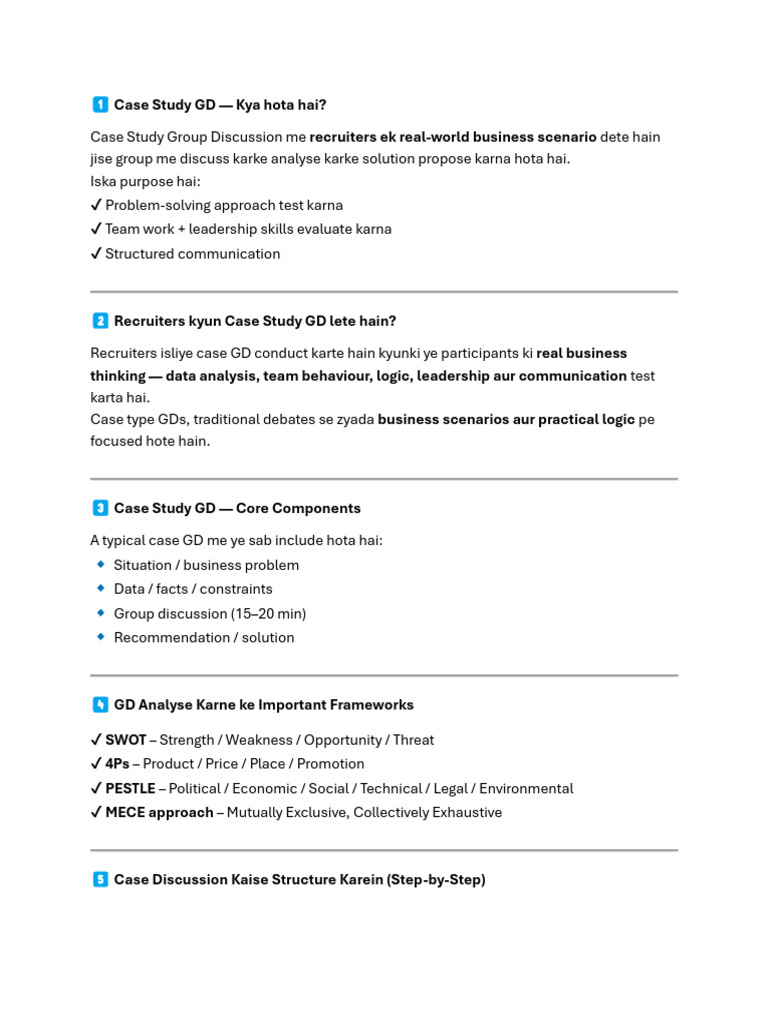 Case-Based GD Overview | PDF