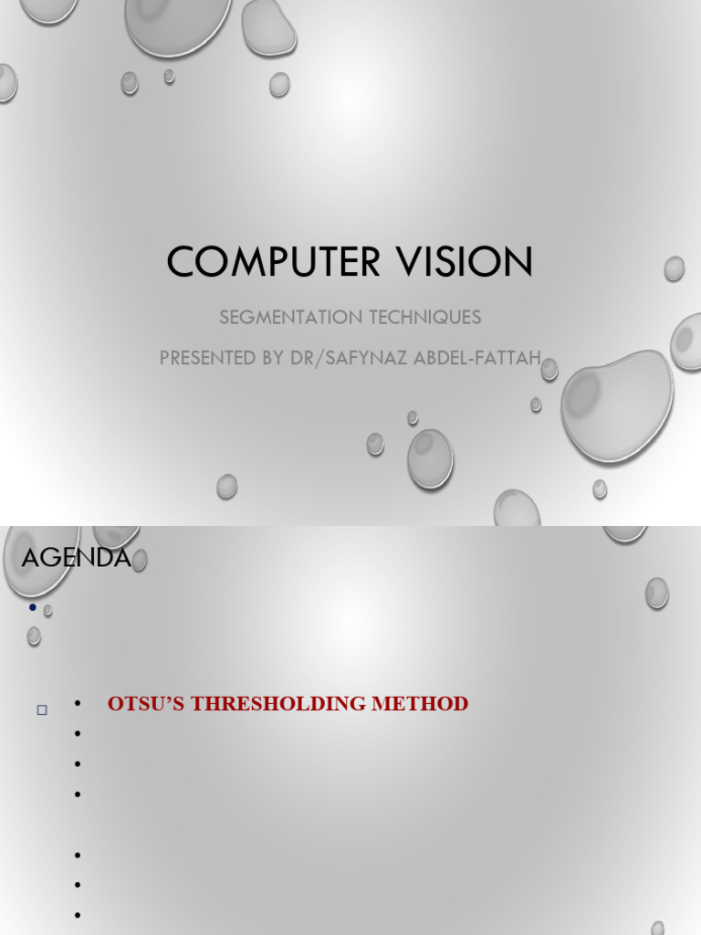 Computer Vision Segmentation Techniques | PDF | Image Segmentation ...