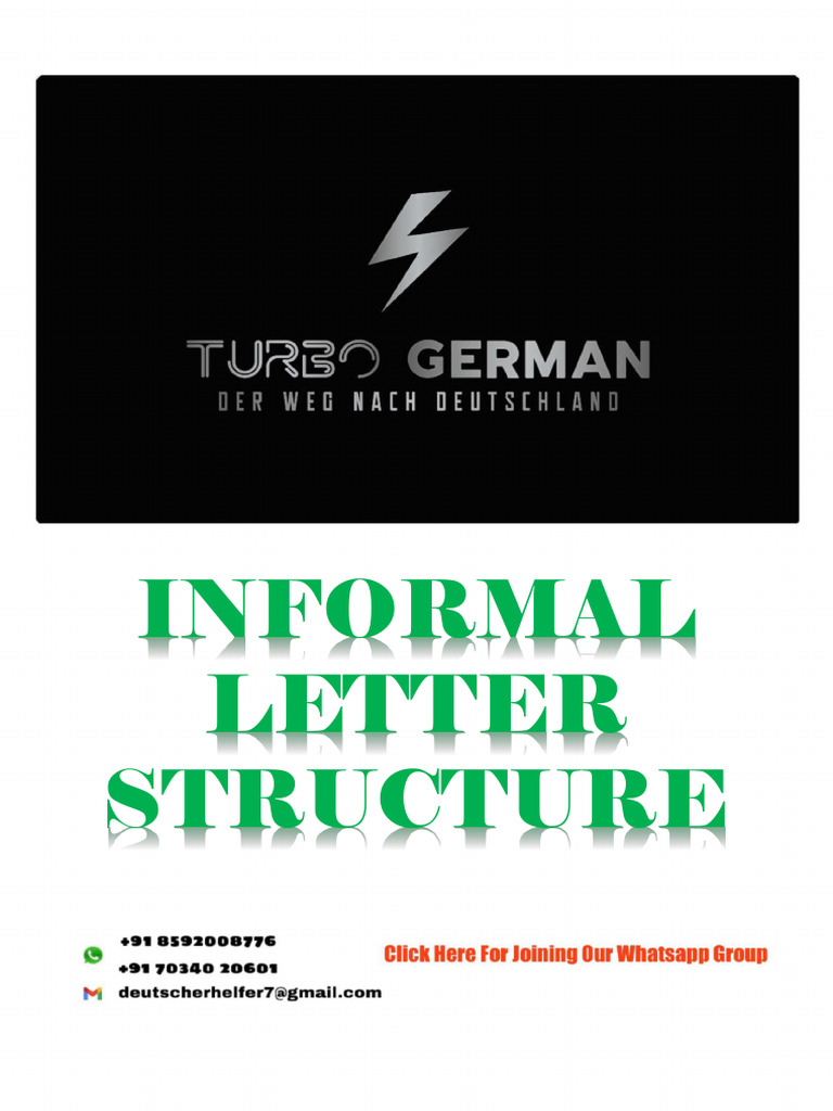 Informal Letter Structure by Turbo | PDF