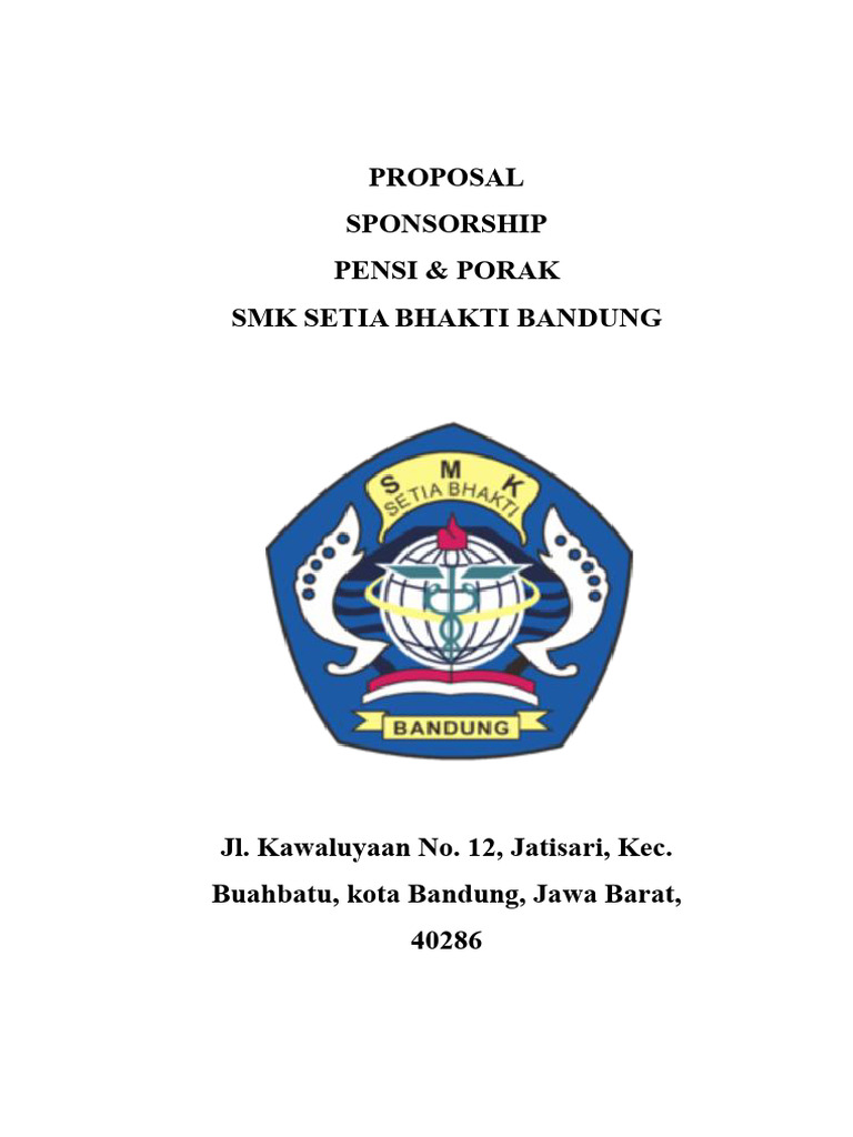 Proposal Sponsorship Pensi & Porak SMK | PDF