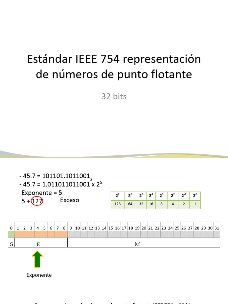Representación IEEE 754 32 bits | PDF