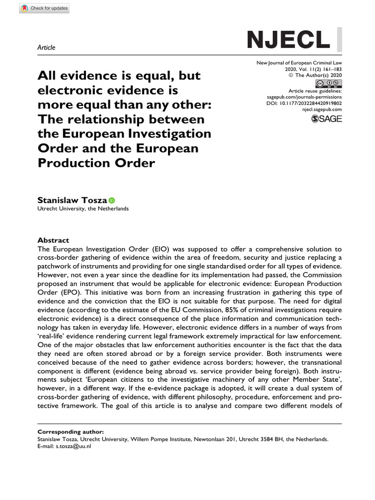 1. All evidence is equal, but electronic evidence is more equal than ...