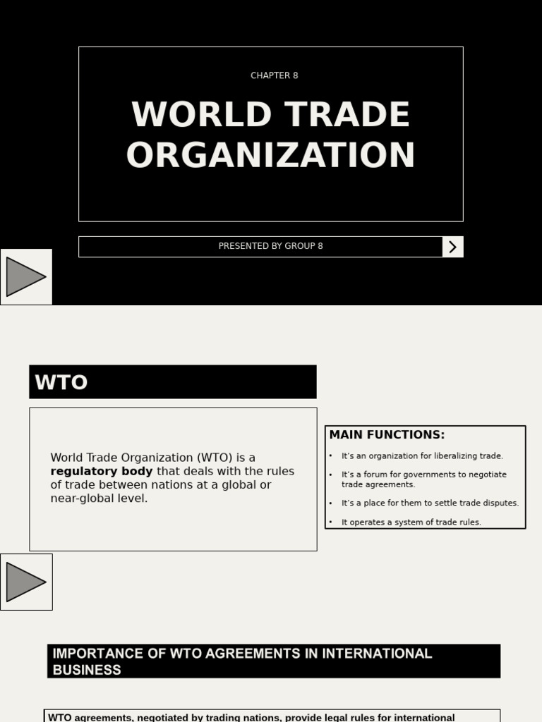 WORLD TRADE ORGANIZATION GROUP 8 | PDF | World Trade Organization ...