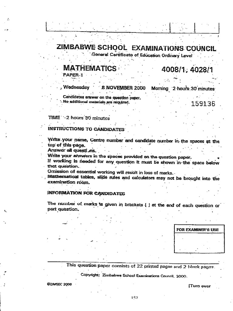 maths_1_O_Nov_2000 | PDF