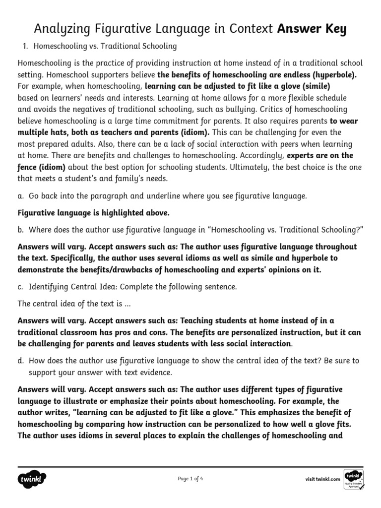Figurative Language Analysis Guide | PDF | Learning