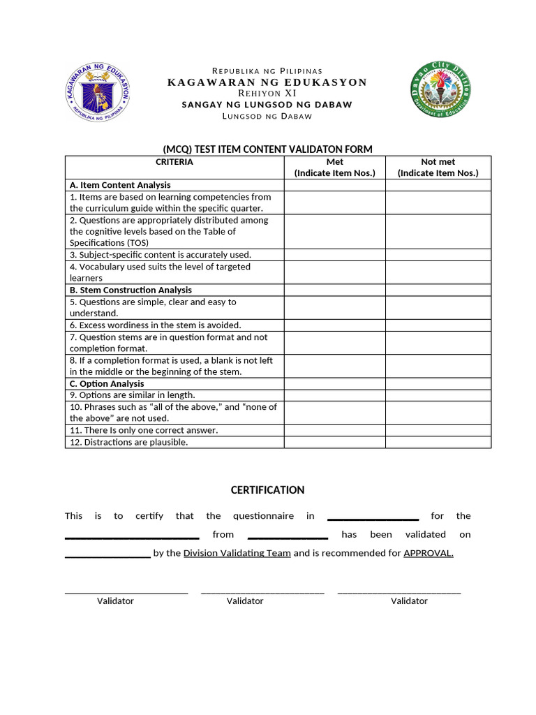 MCQ. Evaluation Sheet 1 | PDF