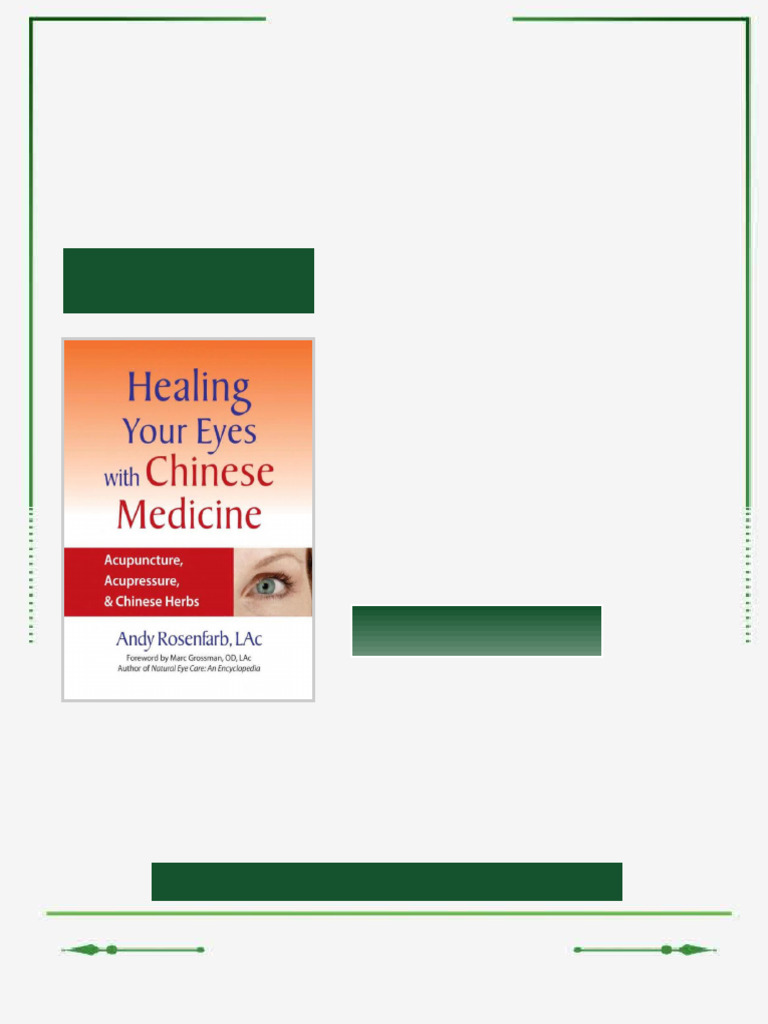 Healing Your Eyes with Chinese Medicine Acupuncture Acupressure Chinese ...