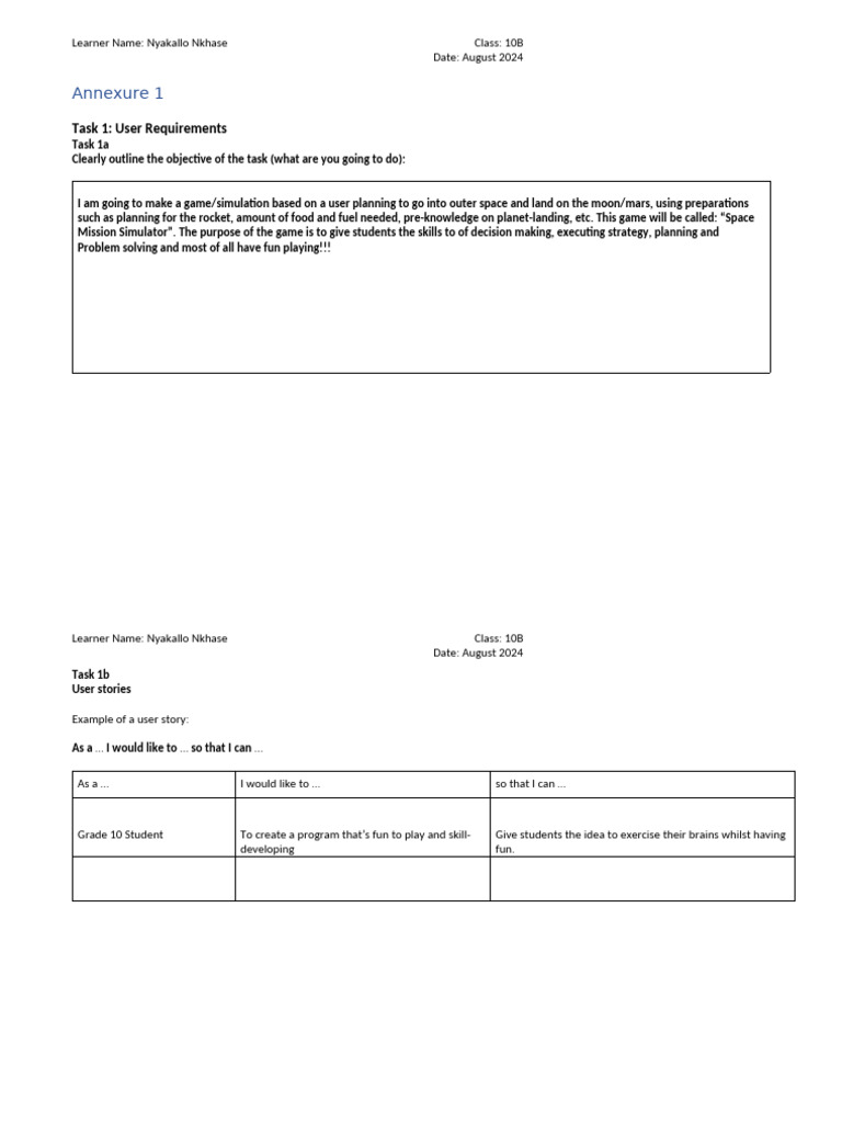 Space Mission Simulator Design Document | PDF | Software Engineering ...